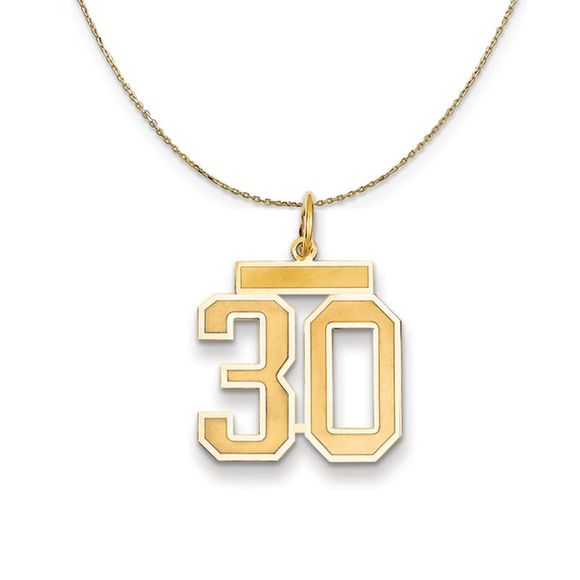 Black Bow Jewelry Co. | Jewelry | 4k Yellow Gold Jersey Med Number 3 ...